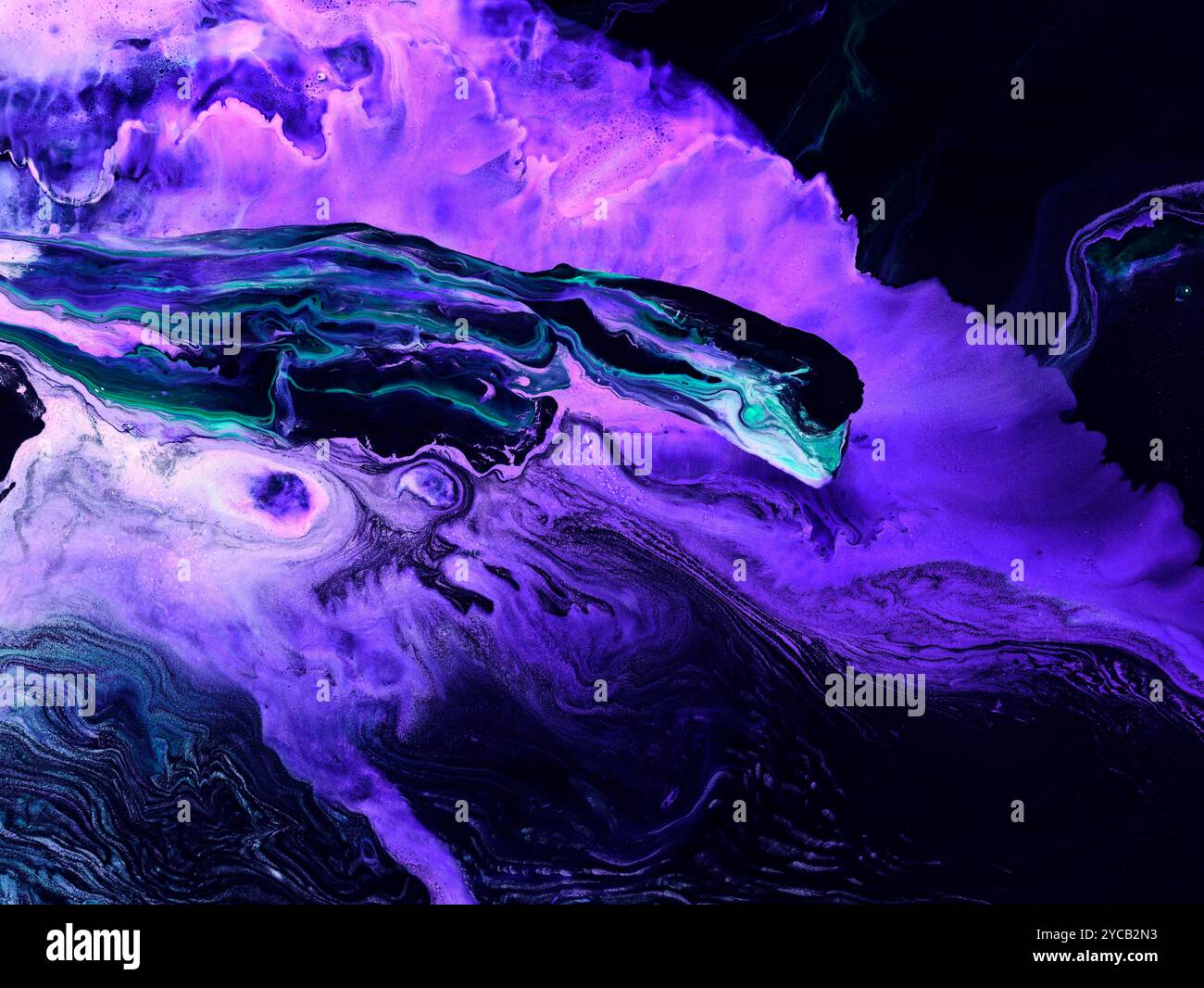 Neon pink abstract fantastic creative hand painted dark background ...