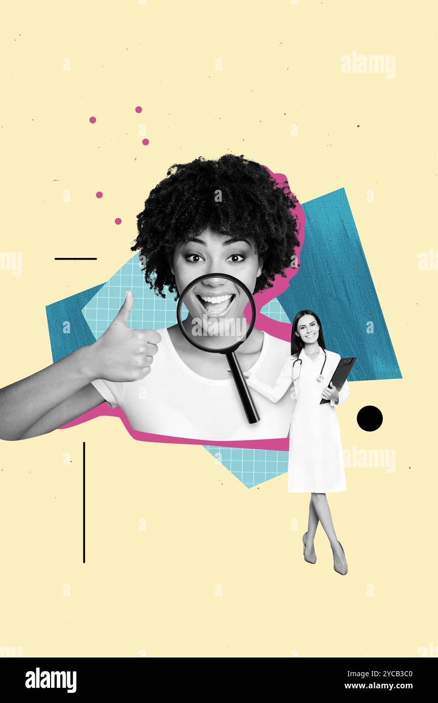 Composite trend artwork 3D image photo collage of monochrome silhouette ...