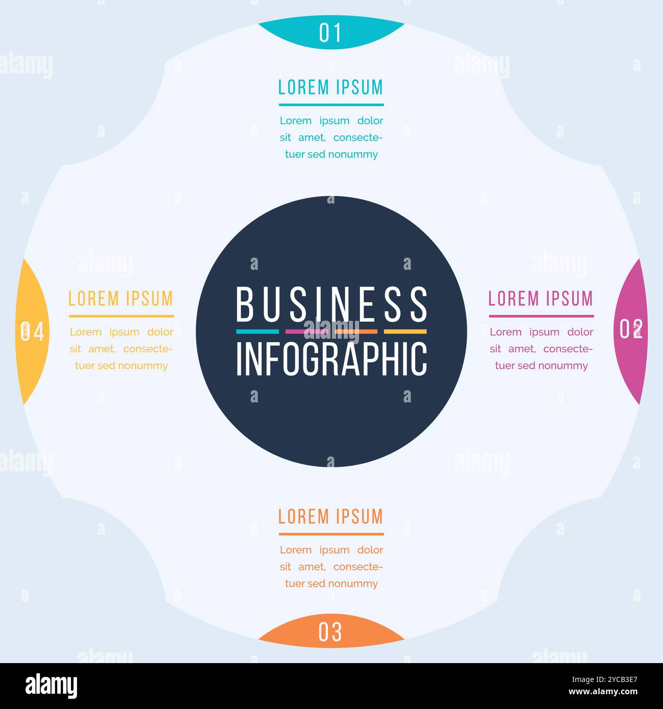 4 Options Infographic template 4 steps, objects, elements or options ...