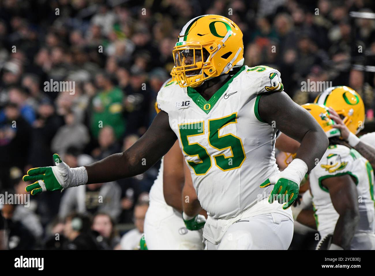 WEST LAFAYETTE, IN - OCTOBER 18: Oregon Ducks Offensive Lineman Marcus ...