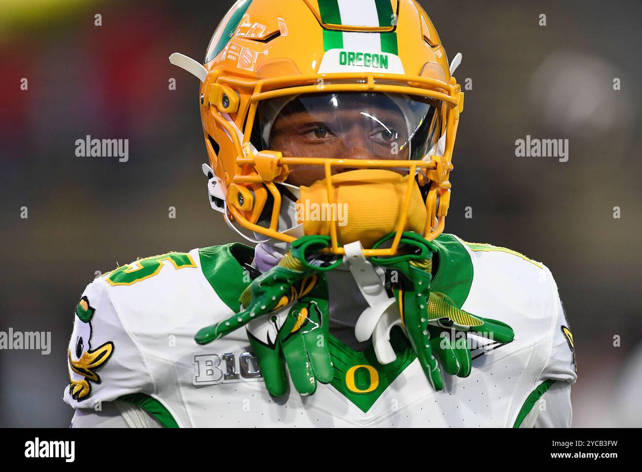 WEST LAFAYETTE, IN - OCTOBER 18: Oregon Ducks Wide Receiver Tez Johnson ...