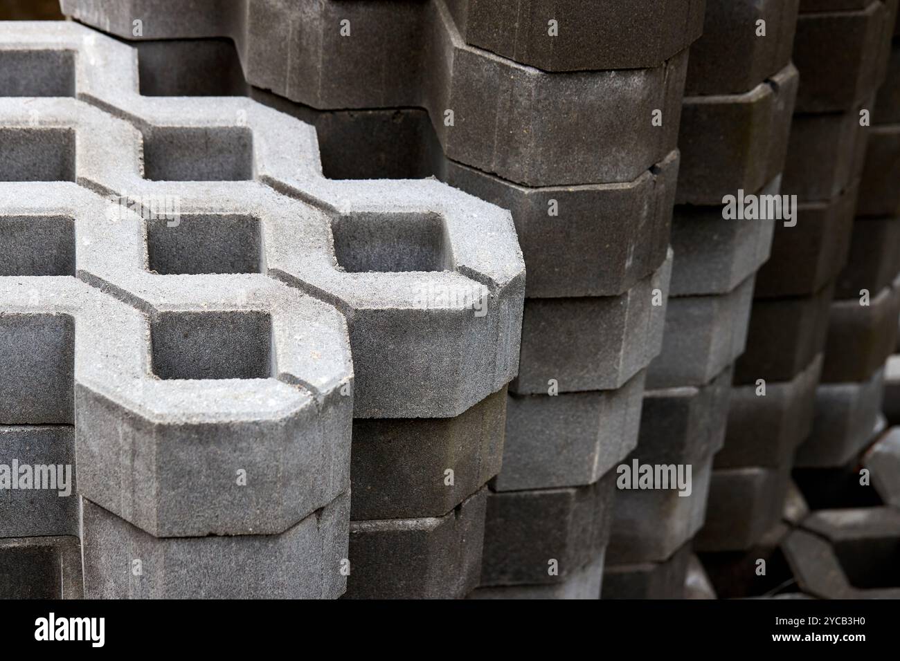 Checkered Concrete Cinder Tiles Of A Garden Sidewalk Lawn In Palette ...