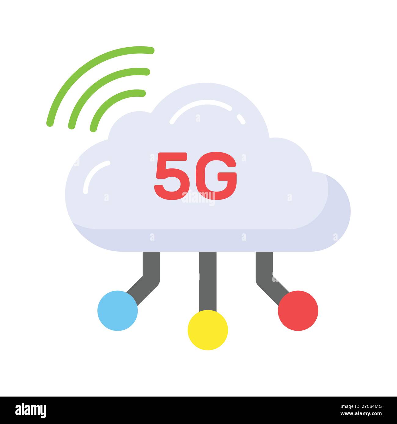 Grab this beautifully designed vector of 5G network in trendy style ...