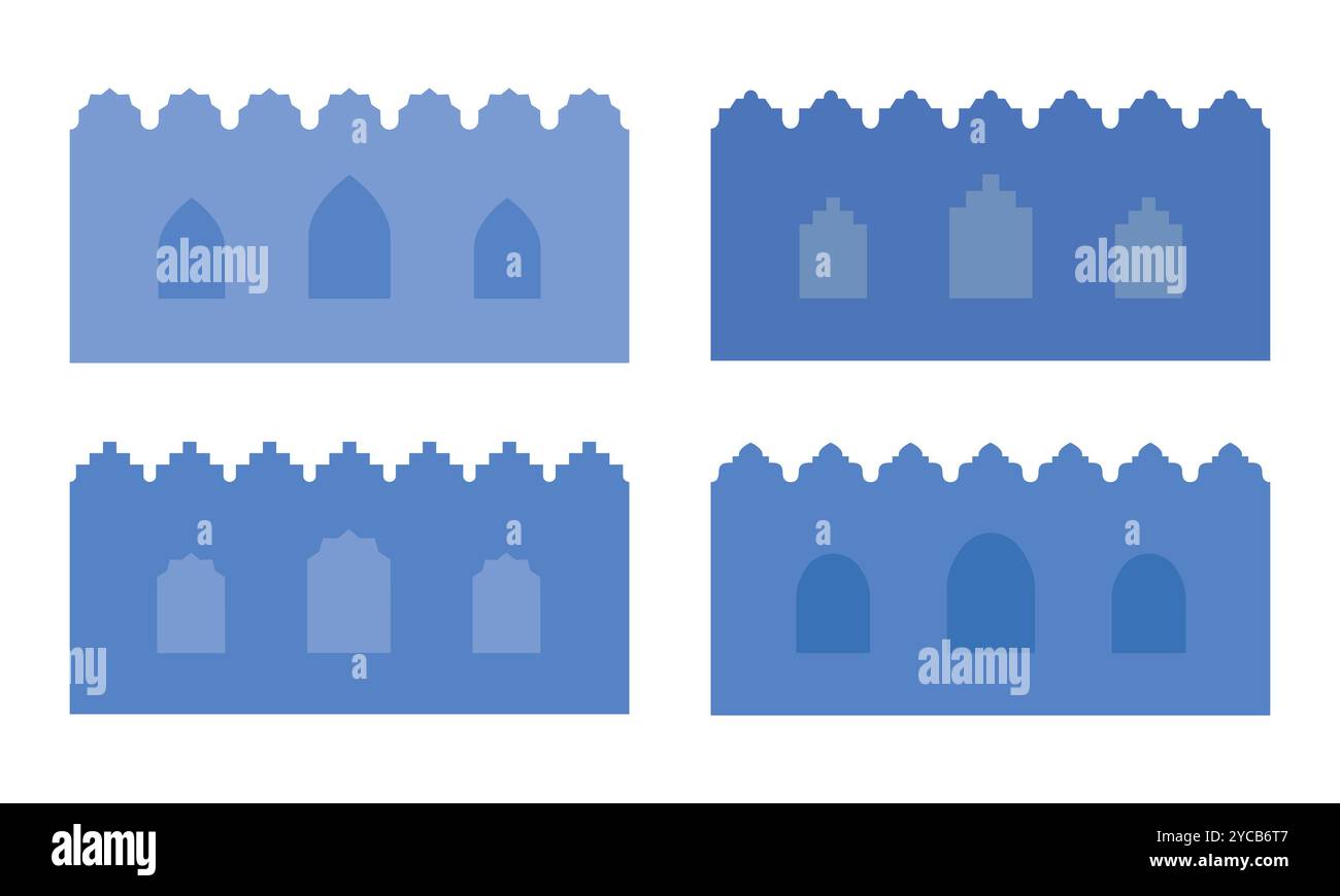 Abstract moroccan saudi medina walls. Eastern building, house front ...