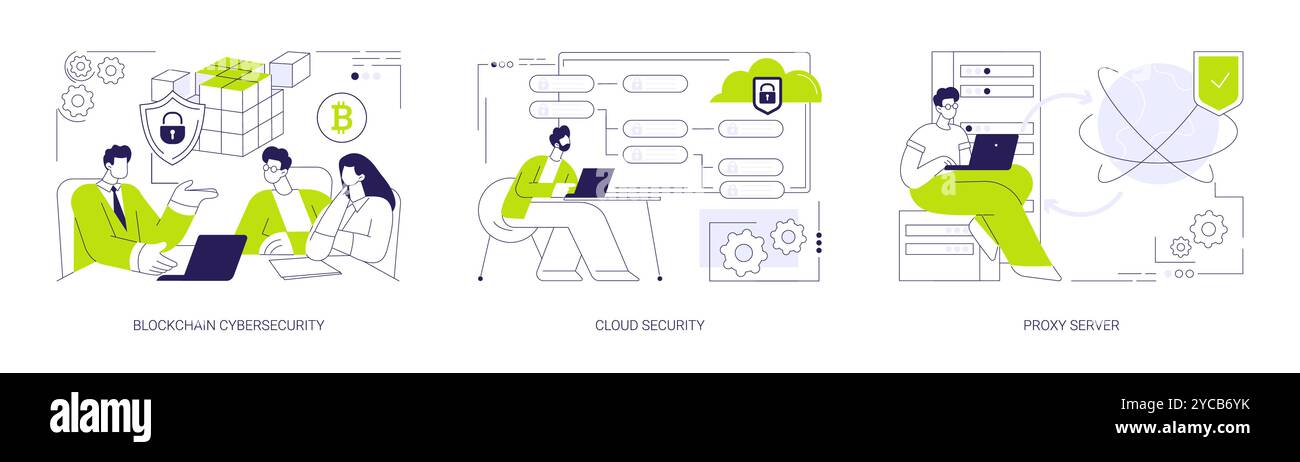 Data safety abstract concept vector illustrations Stock Vector Image ...