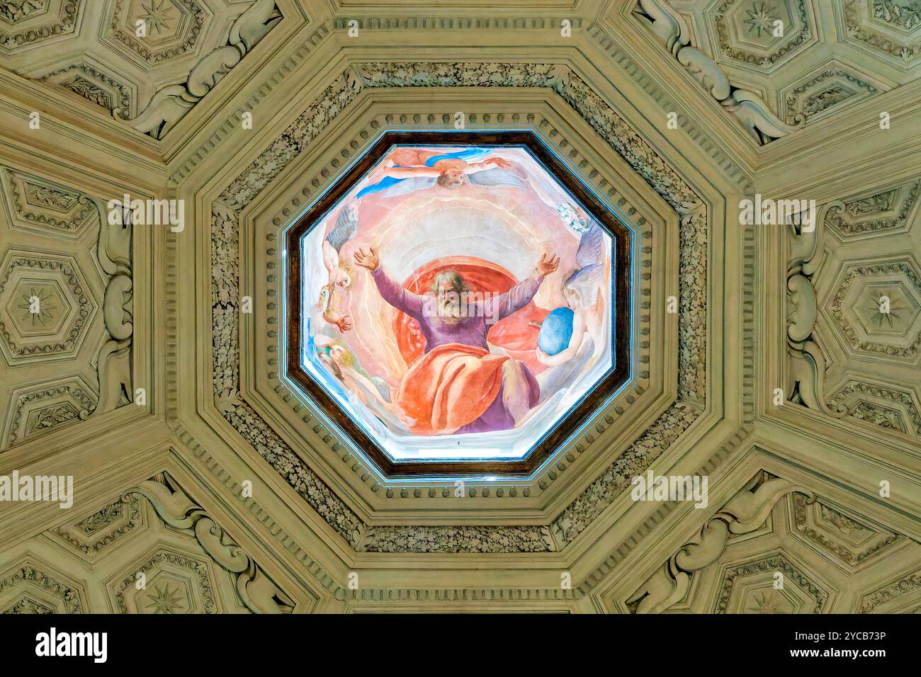 Dome fresco depicting God the Father by Giovanni Battista Peruzzi in ...