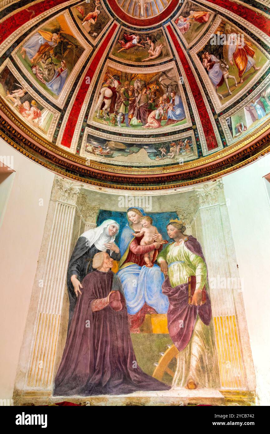 Frescoes by Baldassarre Peruzzi in the Ponzetti Chapel of Santa Maria ...