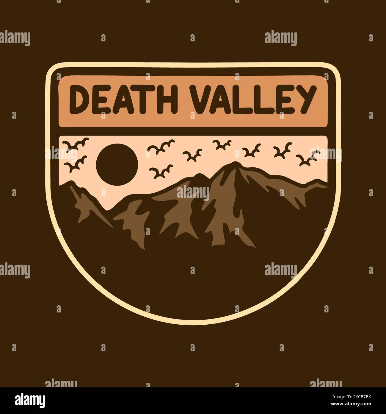 DEATH VALLEY NATIONAL PARK BADGE LOGO DESIGN Stock Photo - Alamy