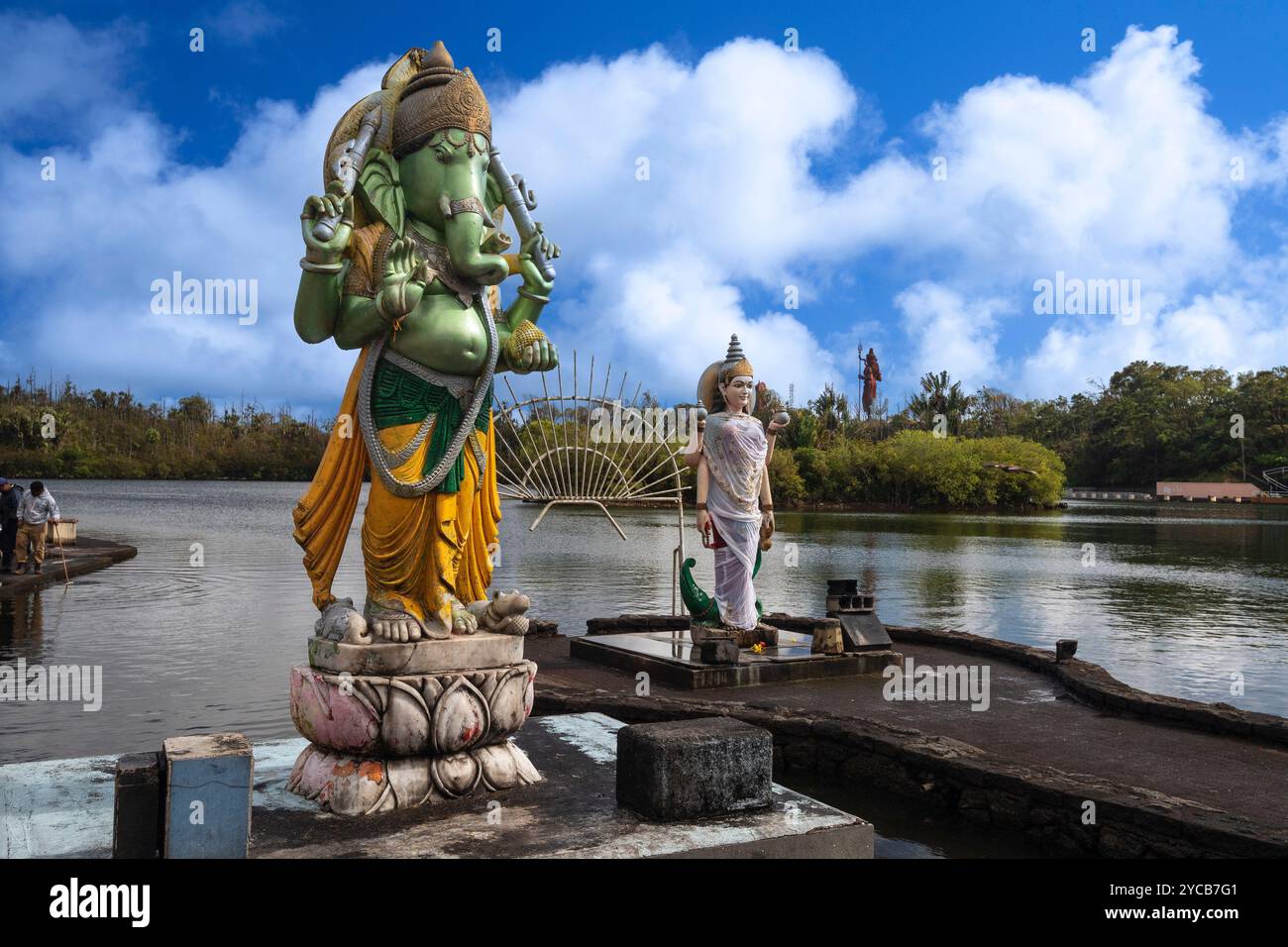 God, Lord, Ganesh, Ganesha, Hindu temple, holy lake, Grand Bassin ...