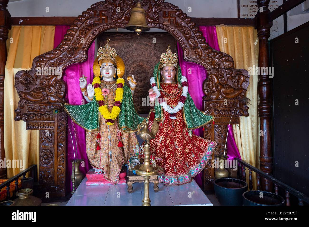 God, Gods, interior, Hindu temple, holy lake, Grand Bassin, Ganga Talao ...