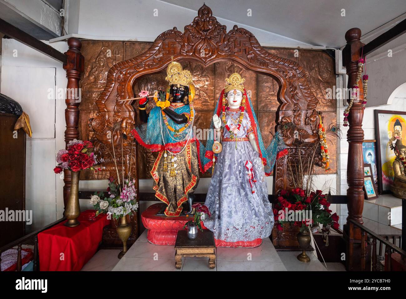 God, Gods, interior, Hindu temple, holy lake, Grand Bassin, Ganga Talao ...