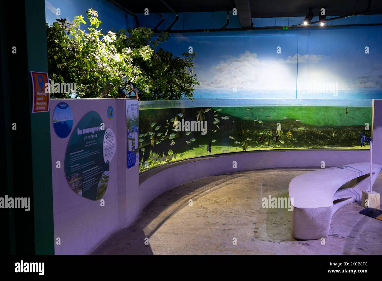 Exhibition room, aquarium, Odysseo Oceanarium Mauritius, show aquarium ...