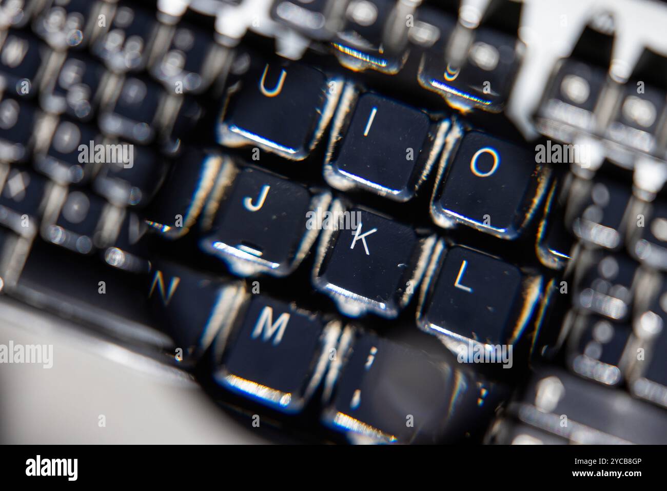 Dirt and dust on a computer keyboard in an office Stock Photo - Alamy