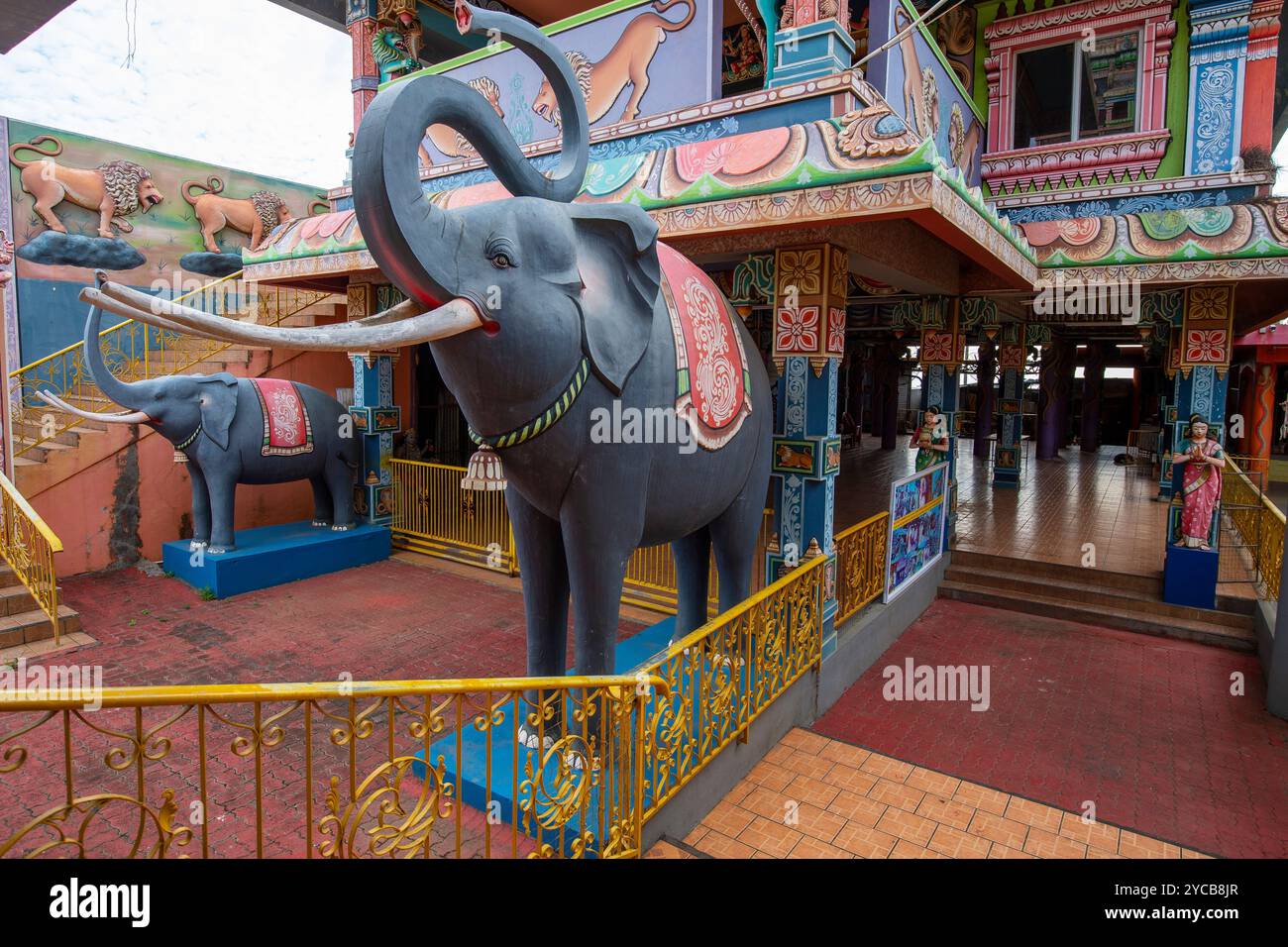 Hindu Temple, Mandir de Medines, Flic en Flac, Indian Ocean, Island ...