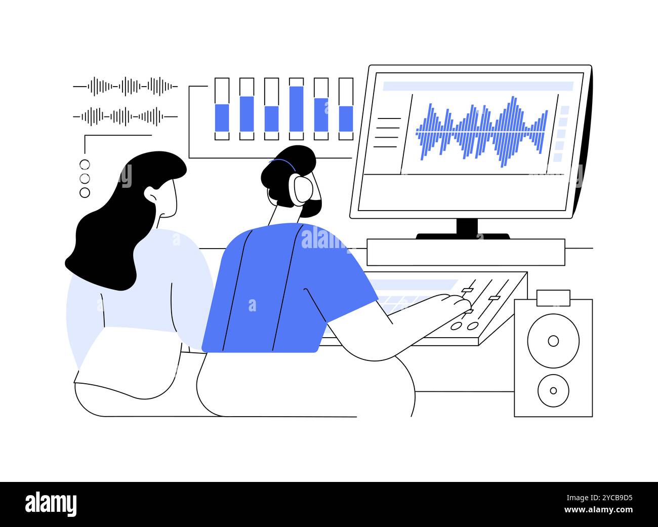 Music production software isolated cartoon vector illustrations Stock ...