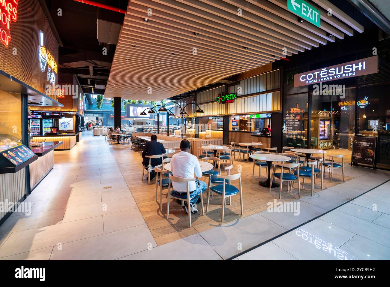 food court, food hall, restaurants, Tribeca Mall, shopping center, huge ...