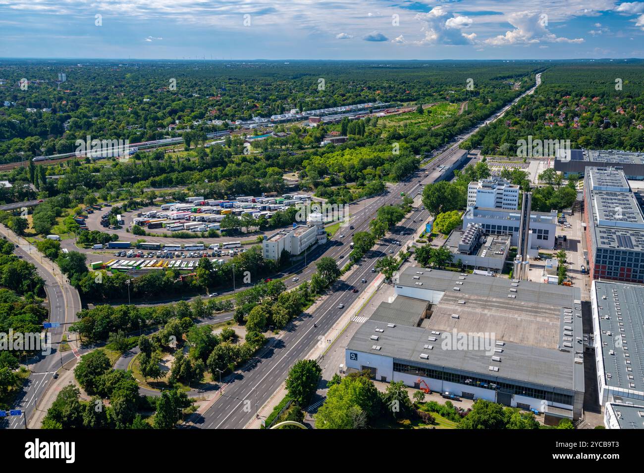 Autobahn, city highway, A100, A115, AVUS, Avus rest area, Funkturm ...