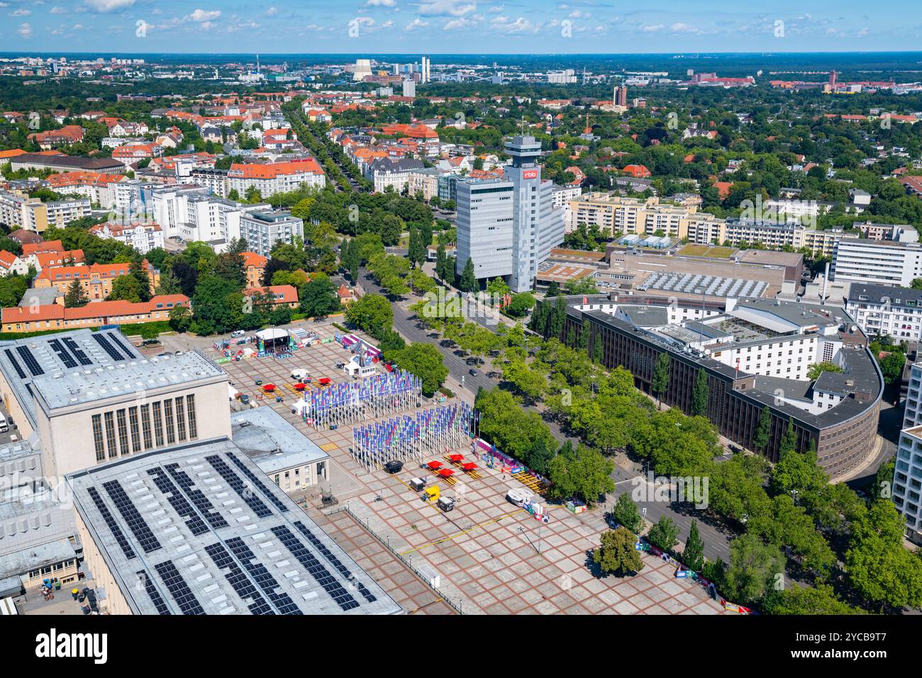 Messe Berlin, historic main building, exhibition halls, Masurenallee ...