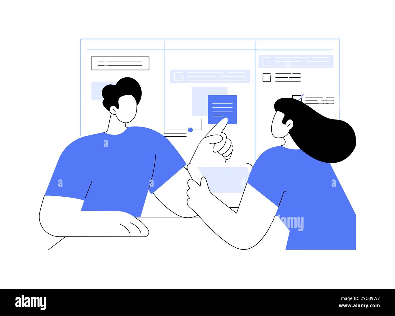 Project management software isolated cartoon vector illustrations Stock ...