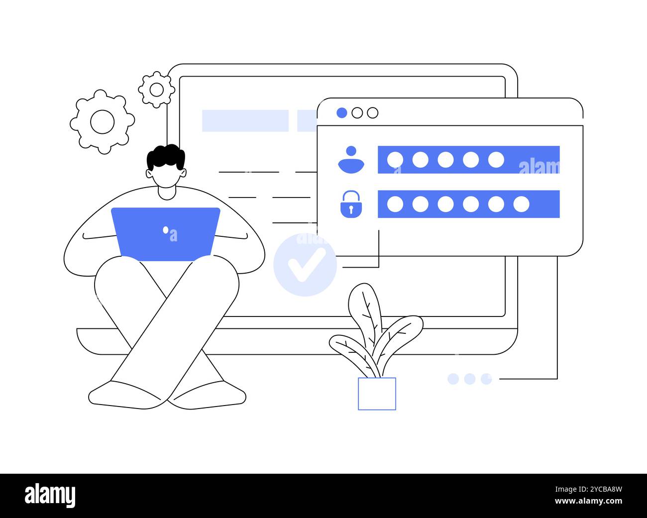 Log in isolated cartoon vector illustrations Stock Vector Image & Art ...