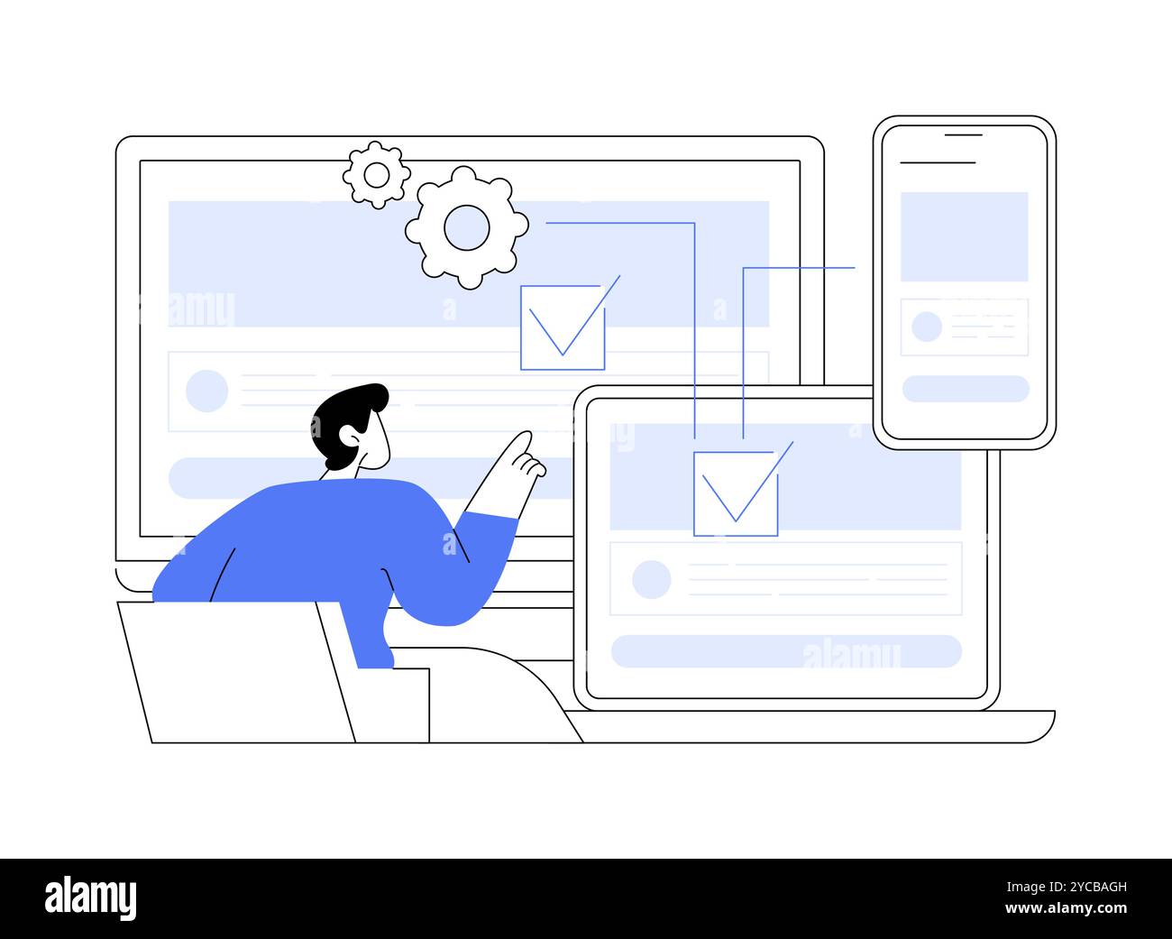 Web app isolated cartoon vector illustrations Stock Vector Image & Art ...