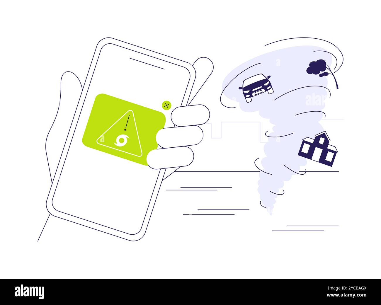 Hurricane alarm abstract concept vector illustration Stock Vector Image ...