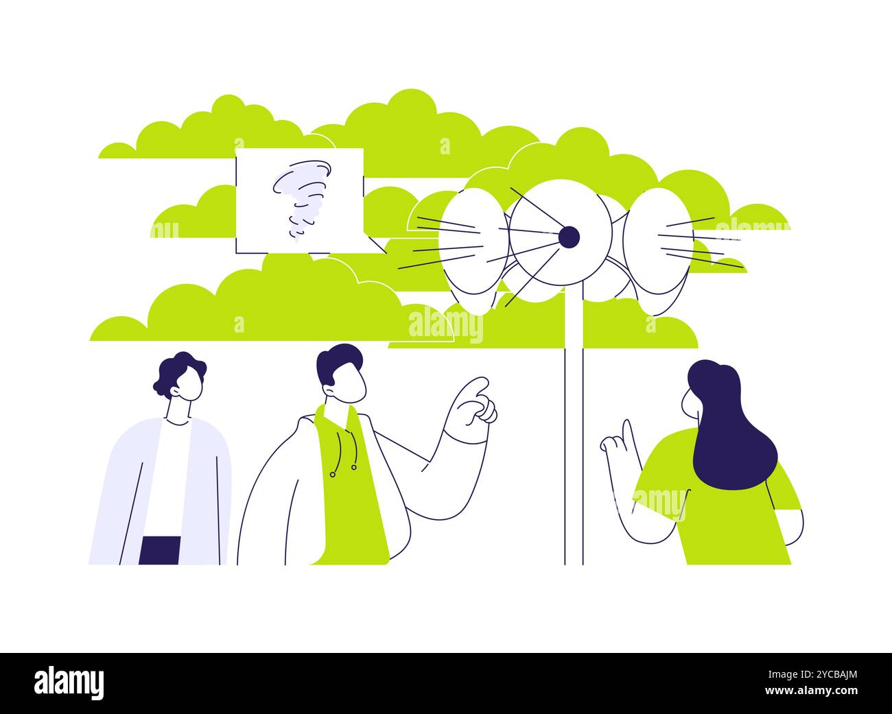 Tornado warning siren abstract concept vector illustration Stock Vector ...