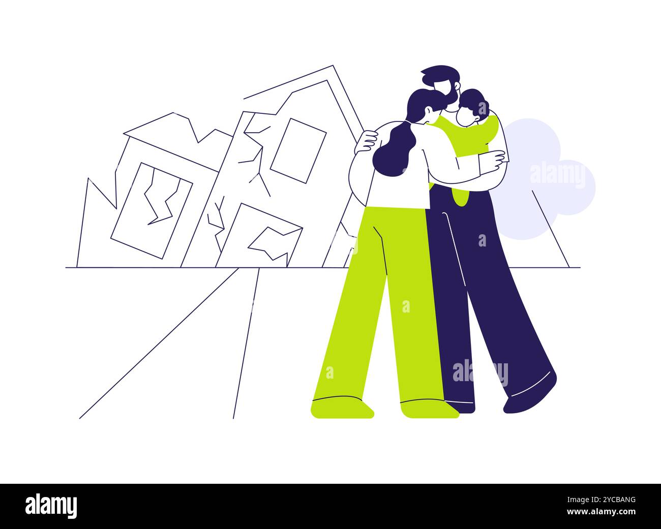 Damage from hurricane abstract concept vector illustration Stock Vector ...