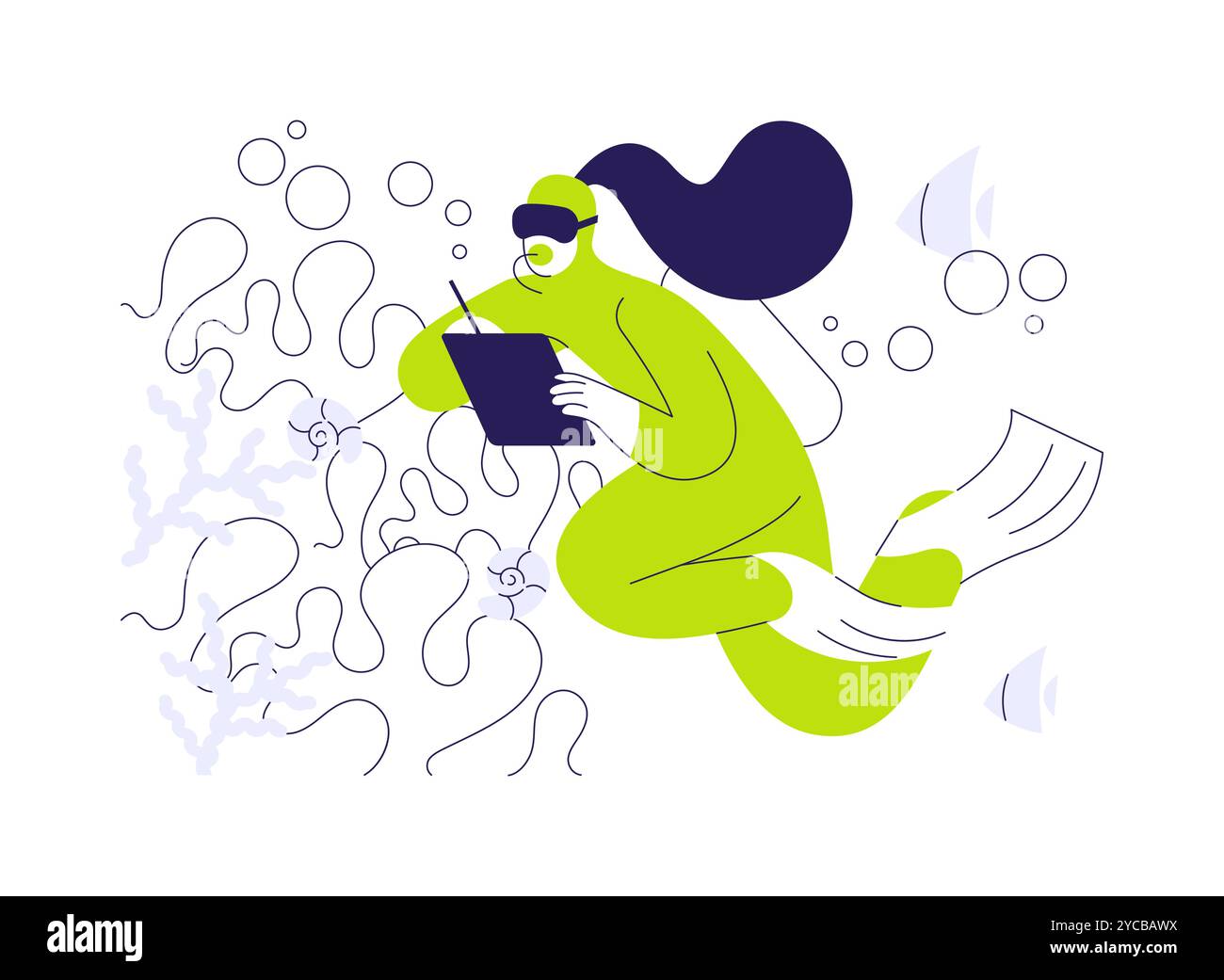 Coral reef bleaching abstract concept vector illustration Stock Vector ...