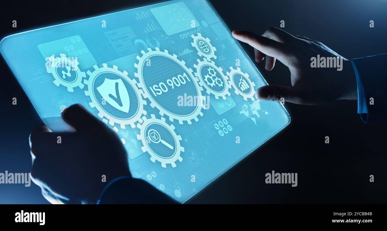 ISO 9001 Standards quality control business technology concept on virtual screen Stock Photo - Alamy