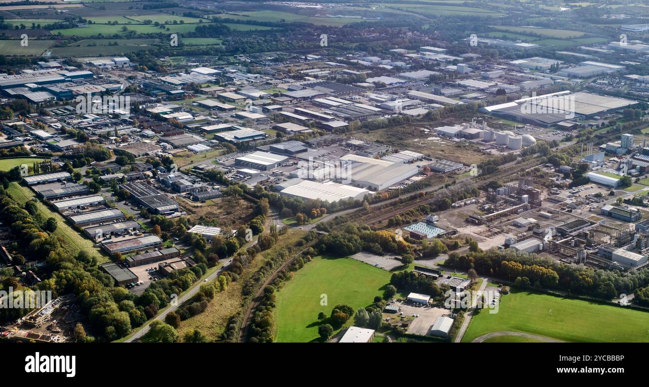 an aerial view of Newton Aycliffe Industrial estate, New Town, County ...