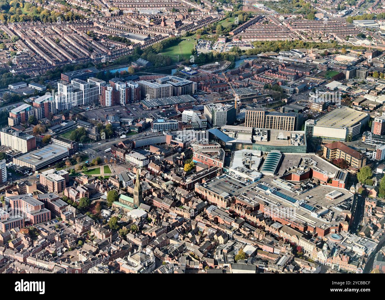 Leicester leicestershire aerial hi-res stock photography and images - Alamy