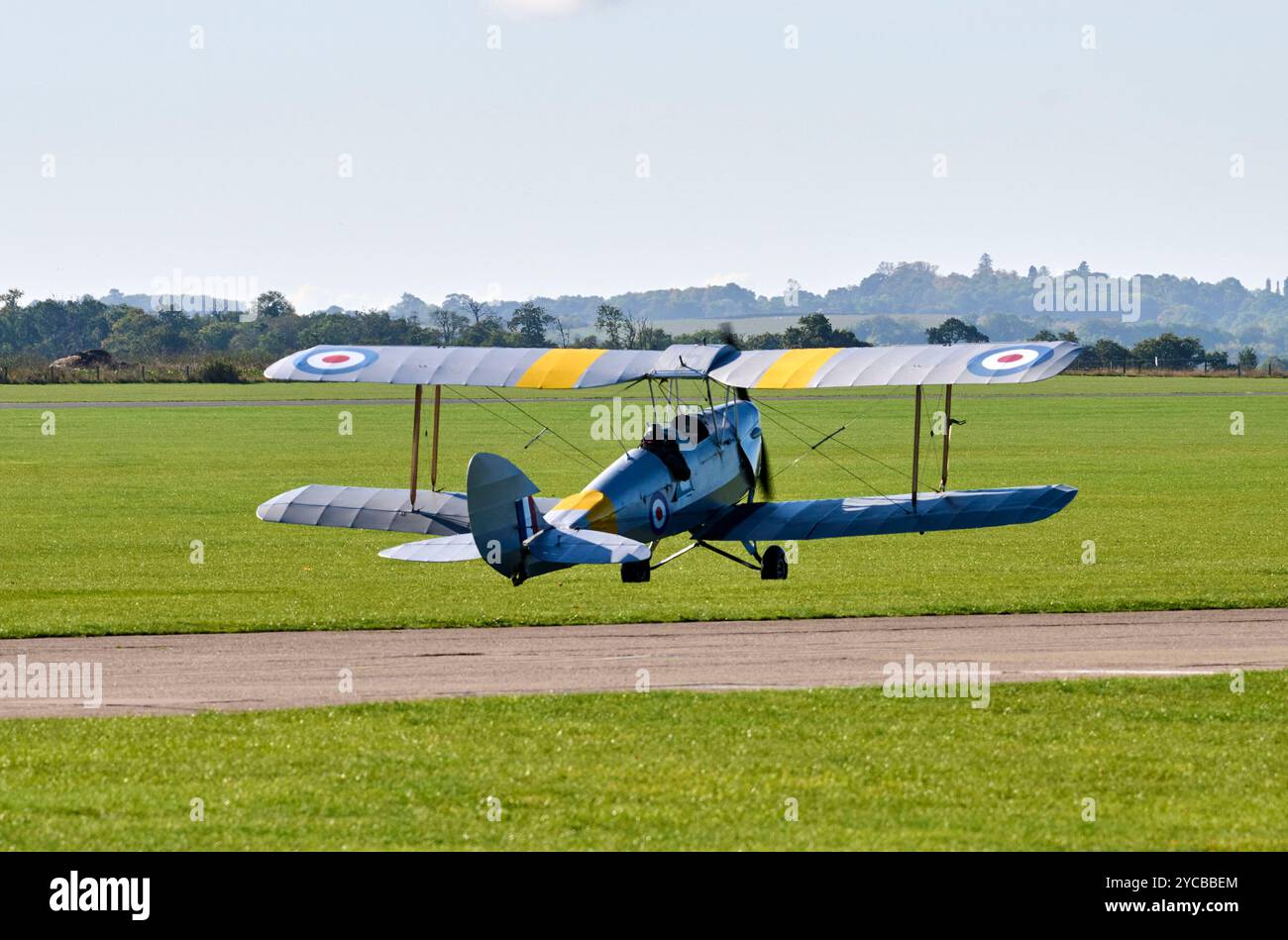 Tiger Moth Bi-plane at IWM Duxford aircraft Museum, Cambridgeshire ...