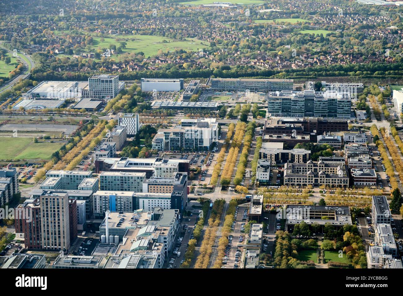 The centre of the city of Milton Keynes, a New Town, Buckinghamshire ...