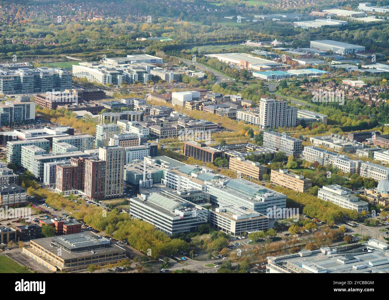 The centre of the city of Milton Keynes, a New Town, Buckinghamshire ...