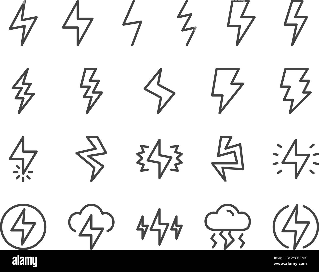 Lightning bolt storm cloud Cut Out Stock Images & Pictures - Alamy