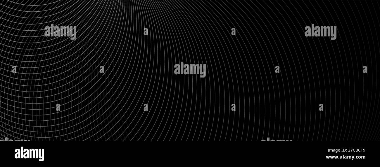 elegant white lines create a rhythmic wave pattern against a dark ...