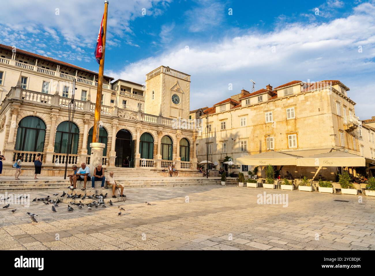 Exterior of Palace Elisabeth Heritage Hotel, Hvar Island, Croatia Stock ...