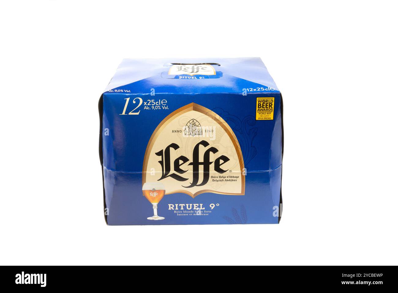 pack of Leffe Rituel brand beer isolated on a white background Stock ...