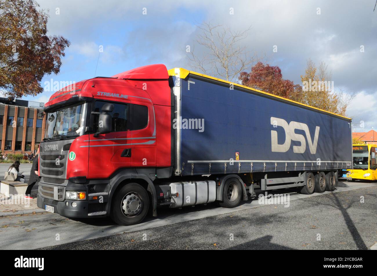 Copenhagen/ DenmarK/22 October 2024/ DSV transport truck in ballerup ...