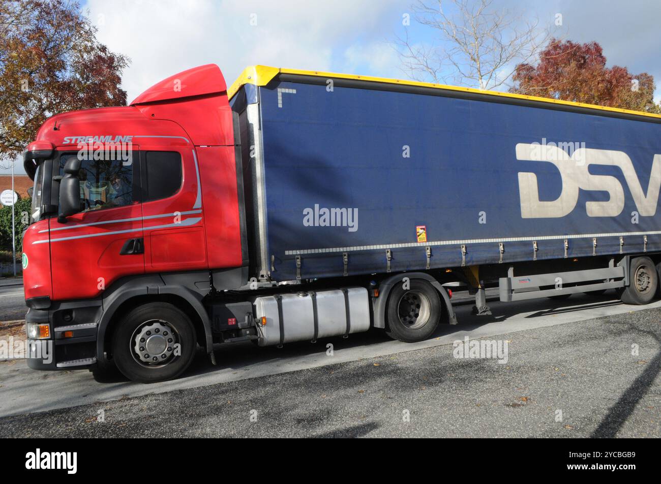 Copenhagen/ DenmarK/22 October 2024/ DSV transport truck in ballerup ...