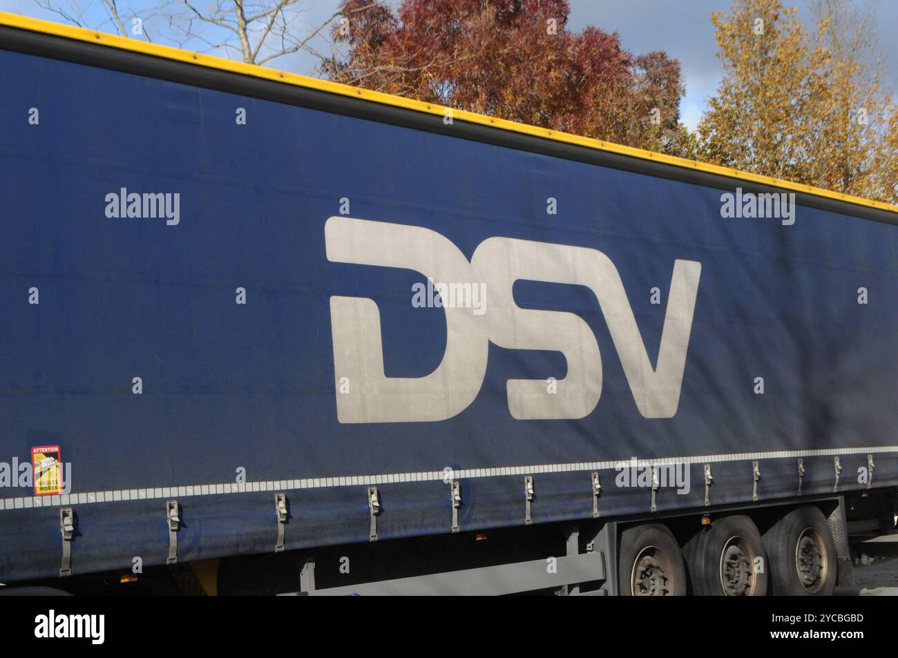 Copenhagen/ DenmarK/22 October 2024/ DSV transport truck in ballerup ...