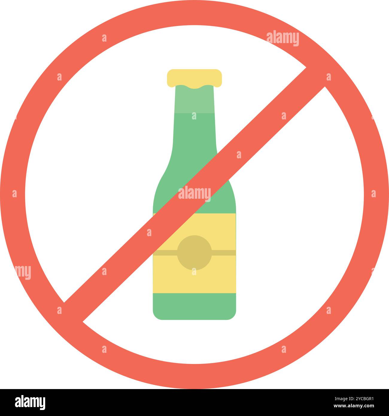 No Alcohol icon vector image. Suitable for mobile application web ...