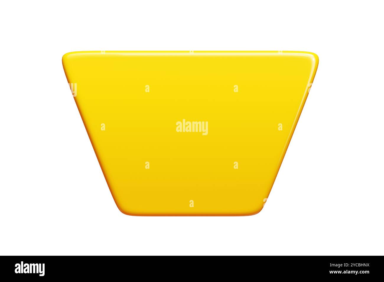 Yellow glossy rectangular text banner. 3d render illustration of bright ...