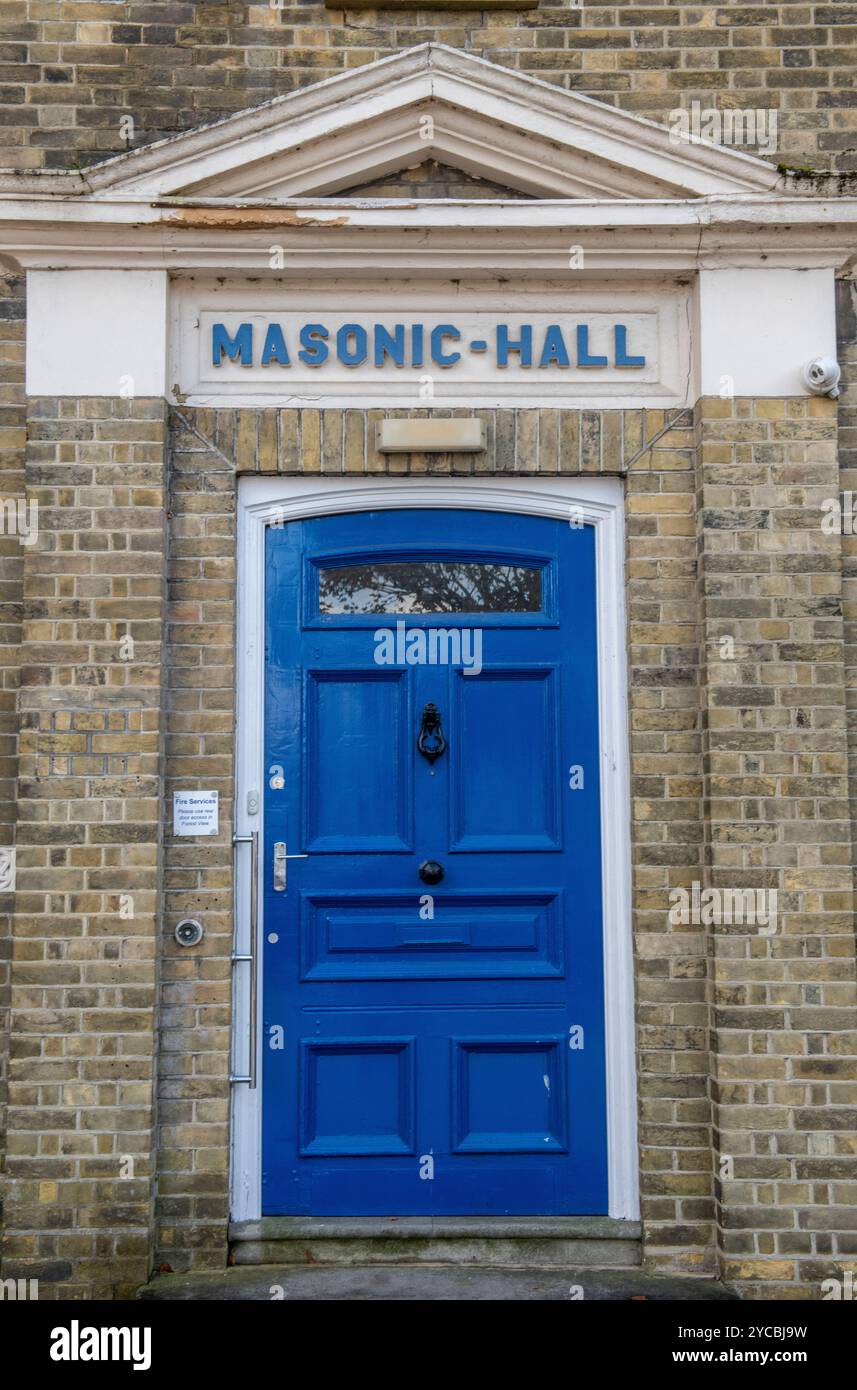 Front entrance to Masonic Hall in the centre of Southampton, Hampshire ...
