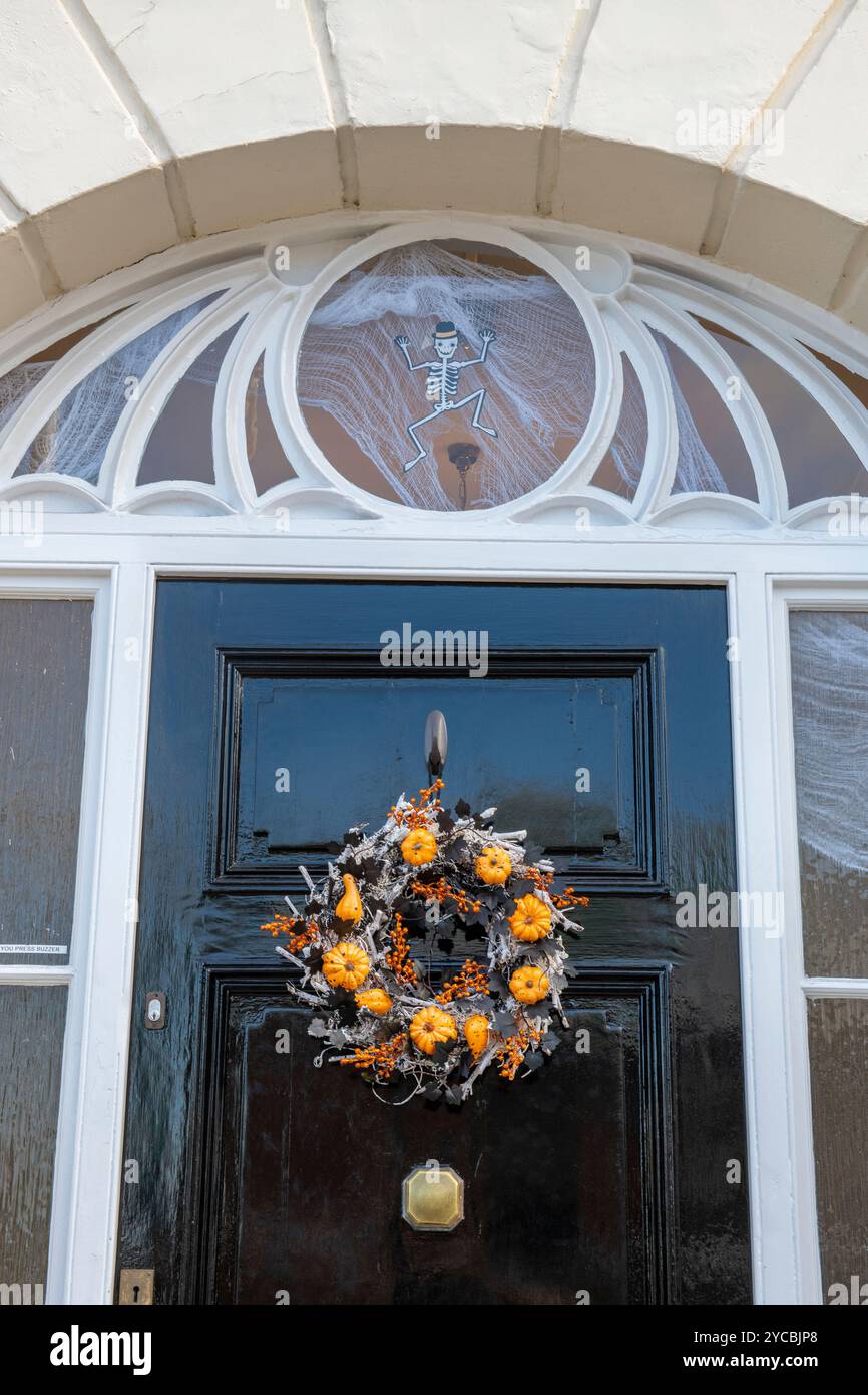 Victorian front door painted black with beautiful architectural window ...