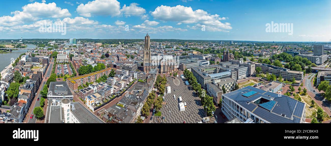 Aerial panorama from the city Arnhem in the Netherlands Stock Photo - Alamy
