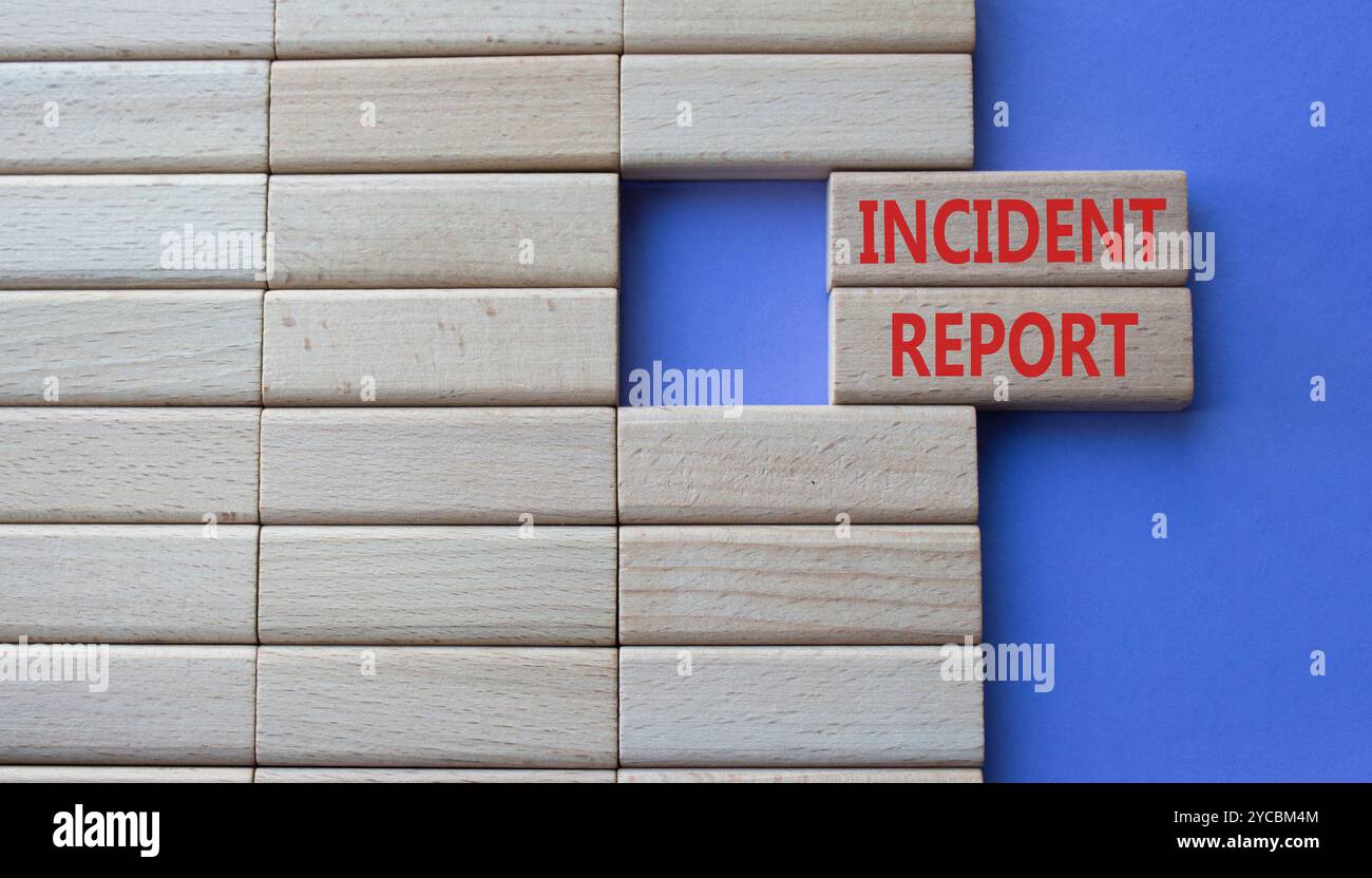 Incident Report symbol. Concept word Incident Report on wooden blocks ...