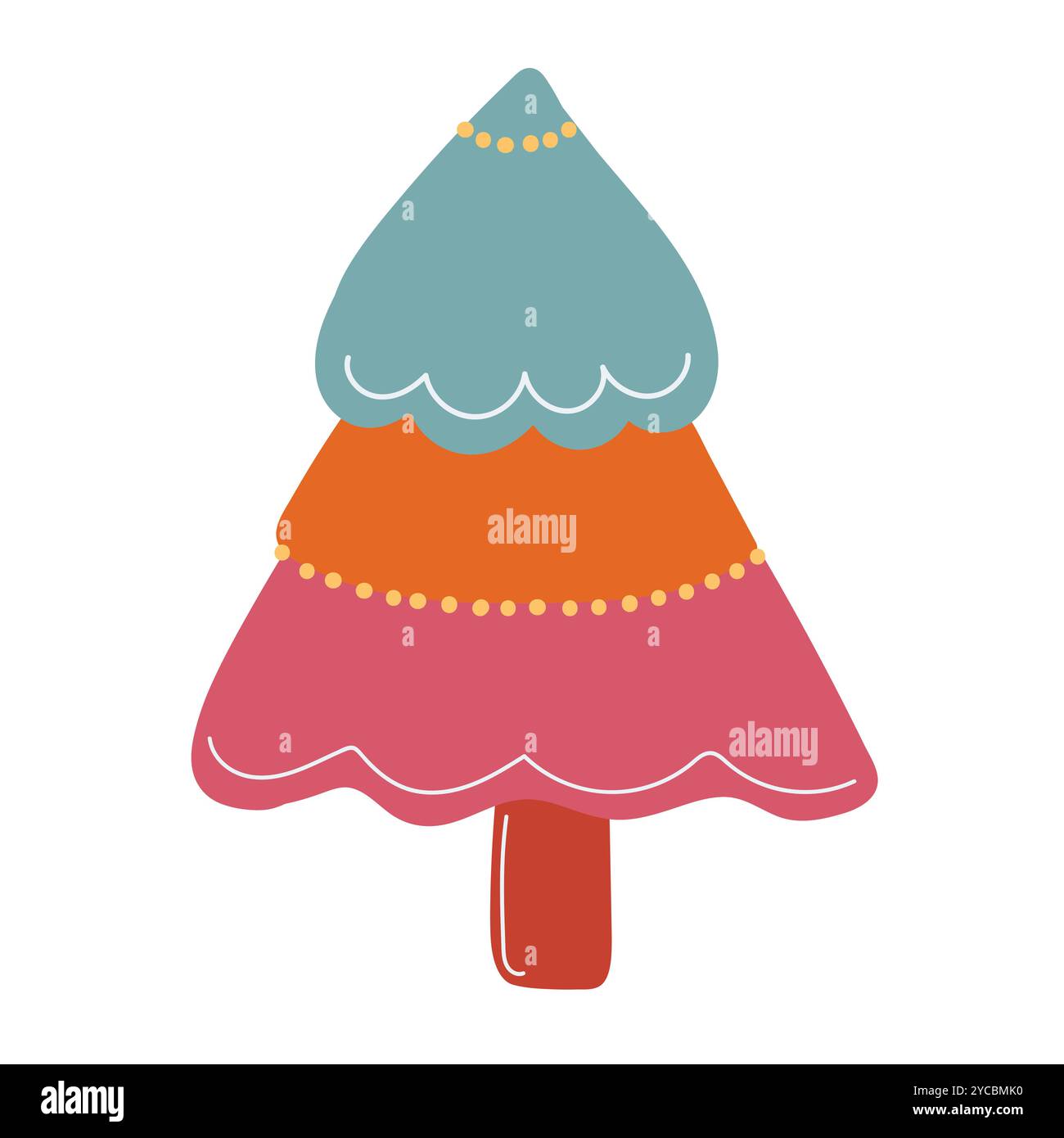 Funny Christmas tree in cartoon style Stock Vector Image & Art - Alamy
