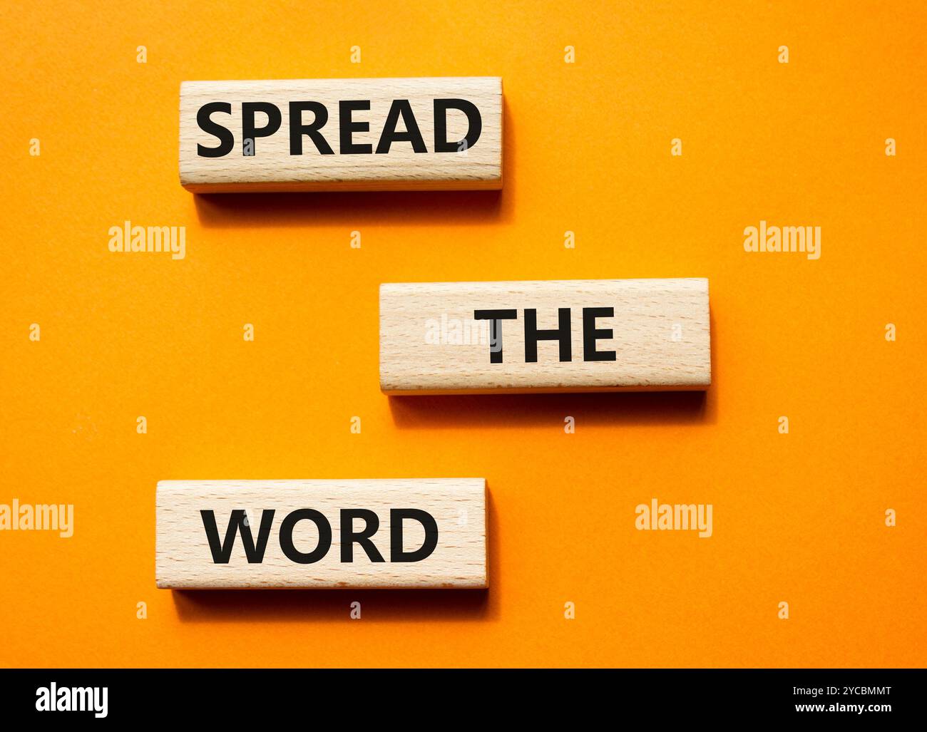 Spread the Word symbol. Concept words Spread the Word on wooden blocks ...